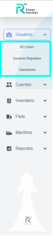 Tipos de Usuario – Fleet Rocket
