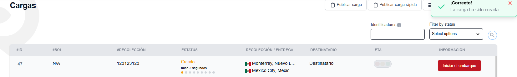 Cómo publicar una carga en FleetRocket – Fleet Rocket