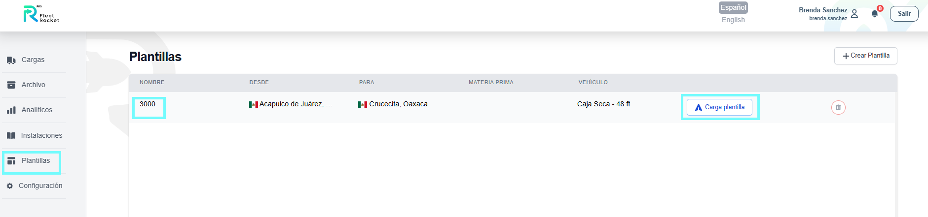 Cómo utilizar Plantillas en FleetRocket – Fleet Rocket