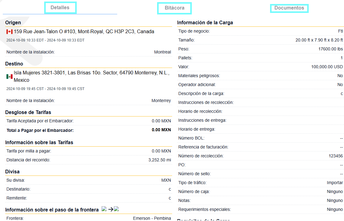 Menú Cargas y Menú Archivo – Fleet Rocket