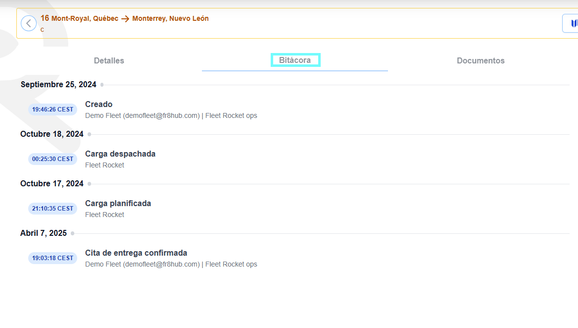 Cómo visualizar mis cargas – Fleet Rocket