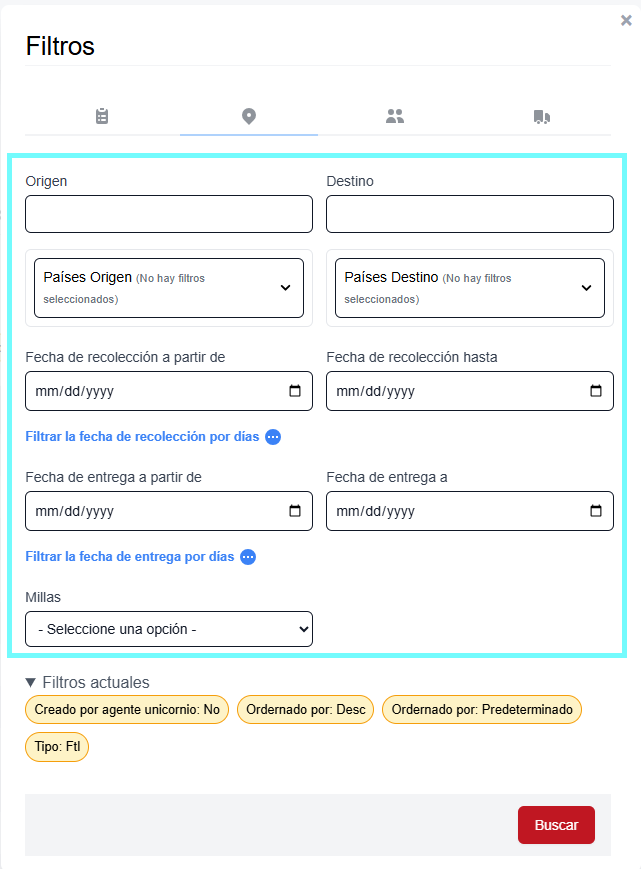 Tablero de Cargas (Load Board) – Fleet Rocket