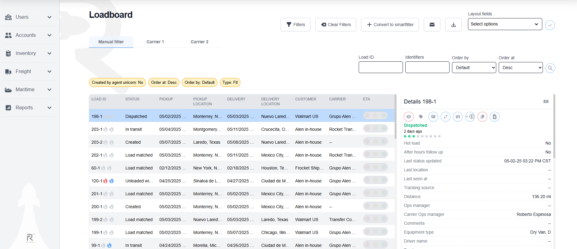 Shipments and Load Board – Fleet Rocket