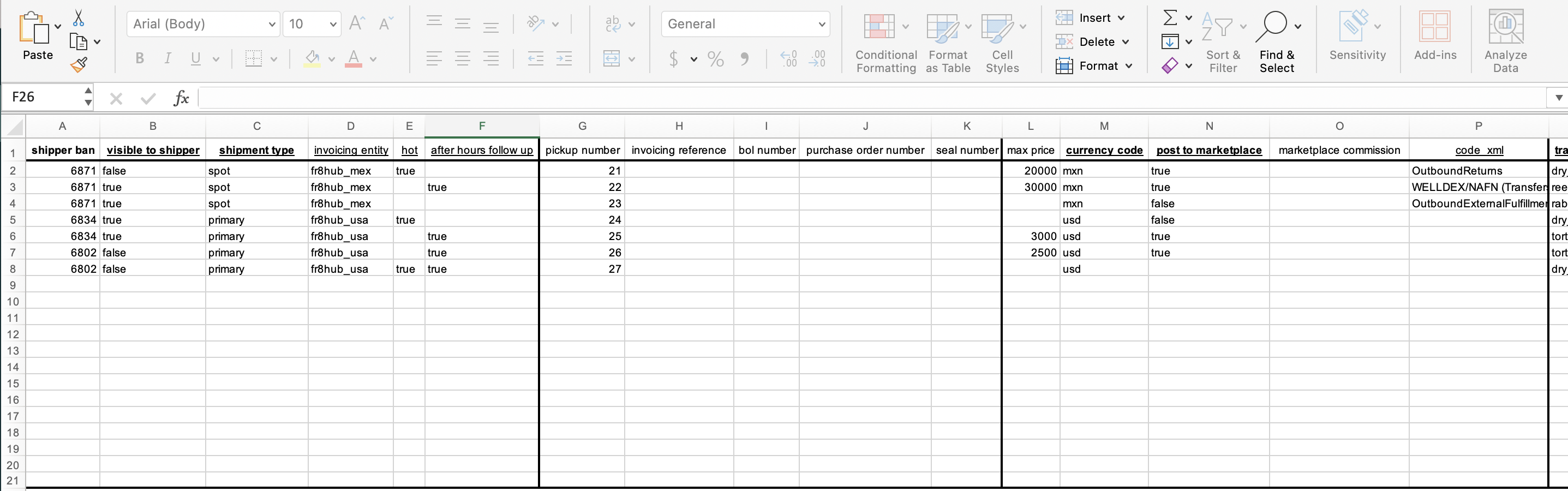 How to use the Bulk Load Template – Fleet Rocket