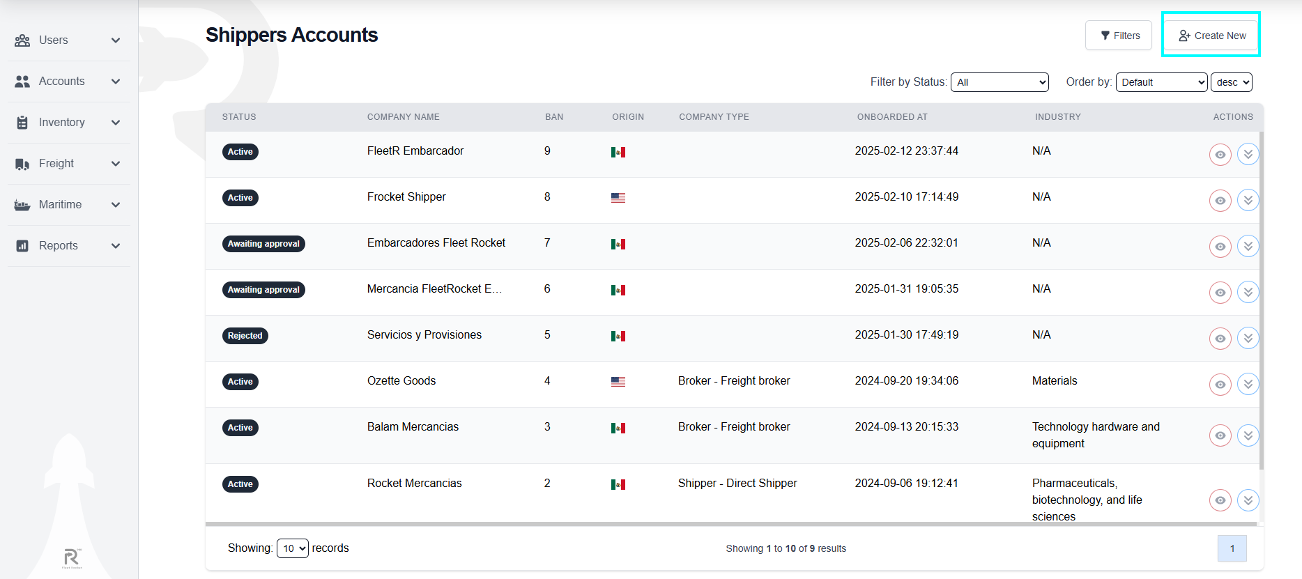 Role: Finance - Accounts receivable – Fleet Rocket