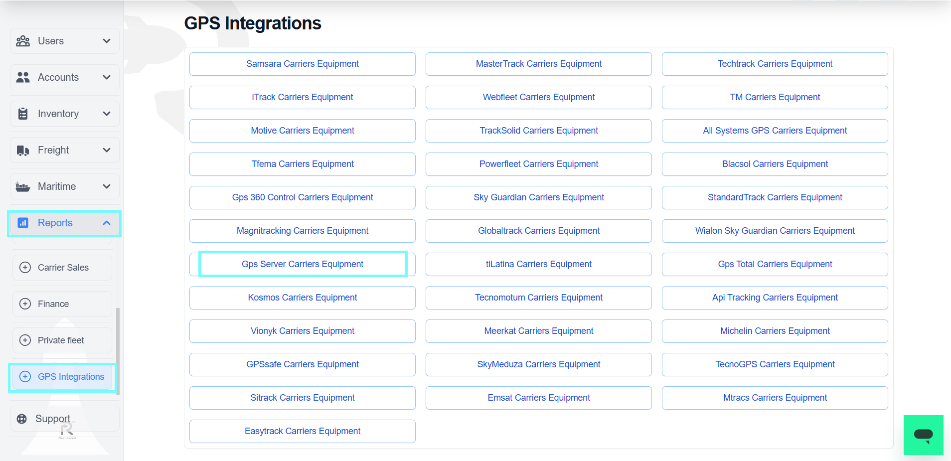 Requirements for Integration via GPS Server – Fleet Rocket