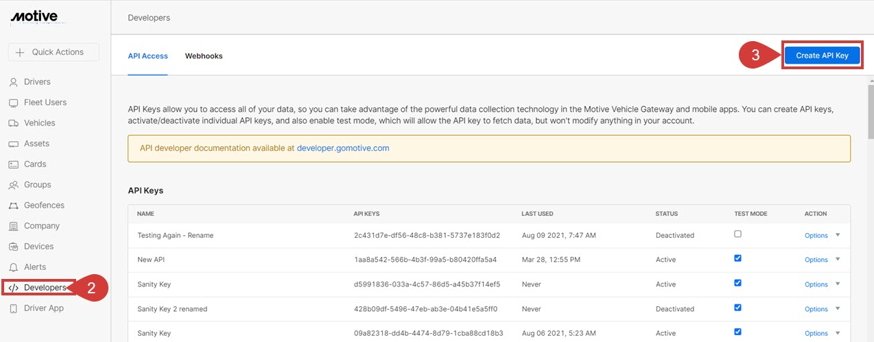Requisitos para Integración vía Motive (Gomotive) – Fleet Rocket